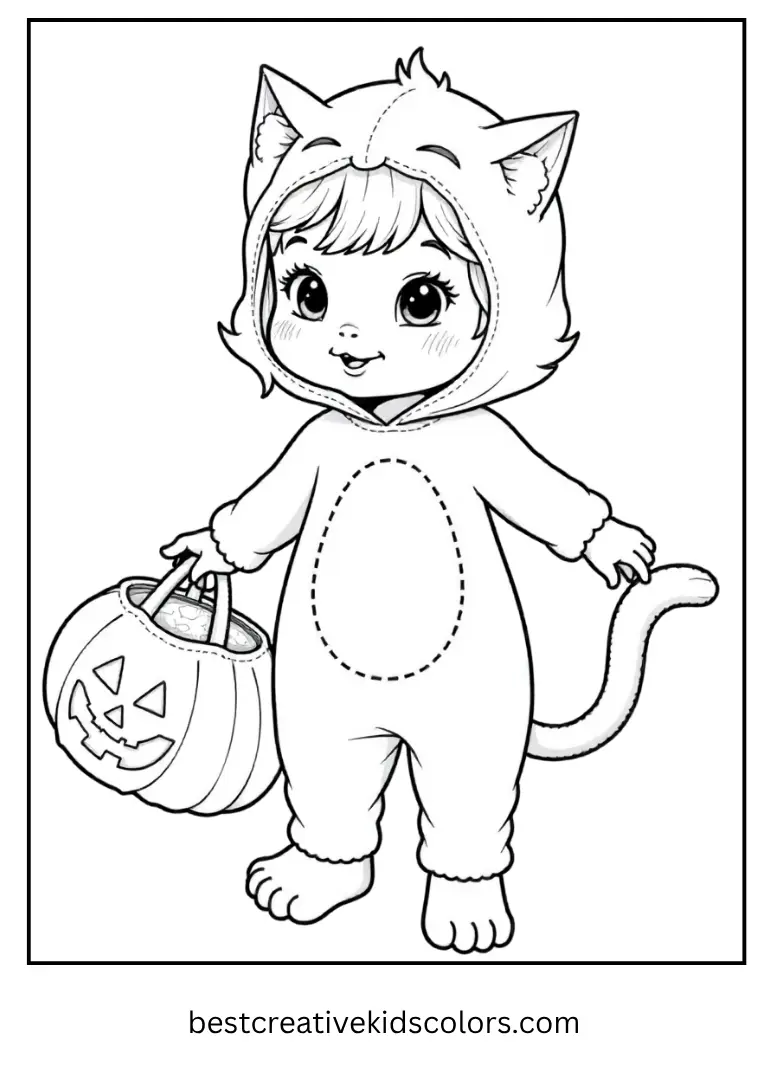 Free Halloween Costumes And Characters Coloring Pages for Kids’ Fun ...