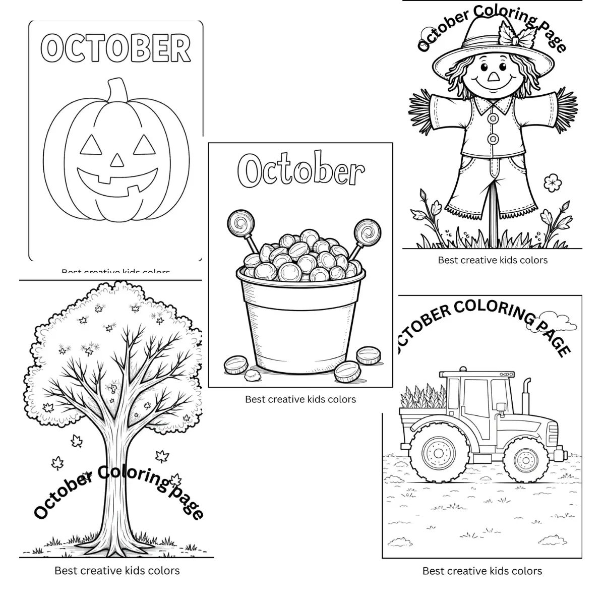 October Coloring Pages – Free Fall & Halloween Activities