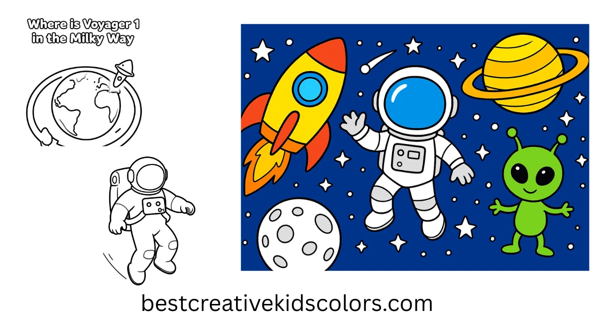 Free Space Coloring Pages for Kids | Rockets Astronauts & Planets